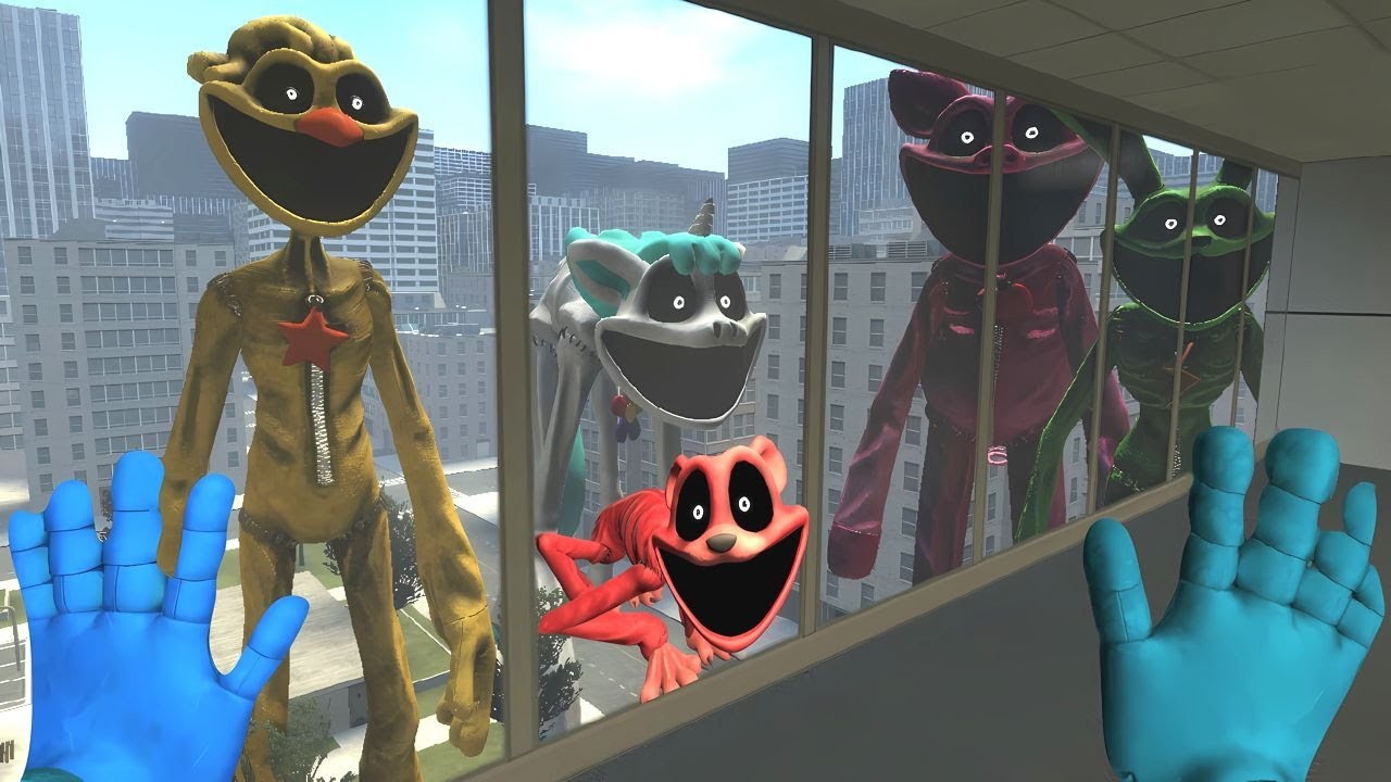 HUGE AND SCARY SMILING CREATURES FROM POPPY PLAYTIME KILL EVERYONE IN ...