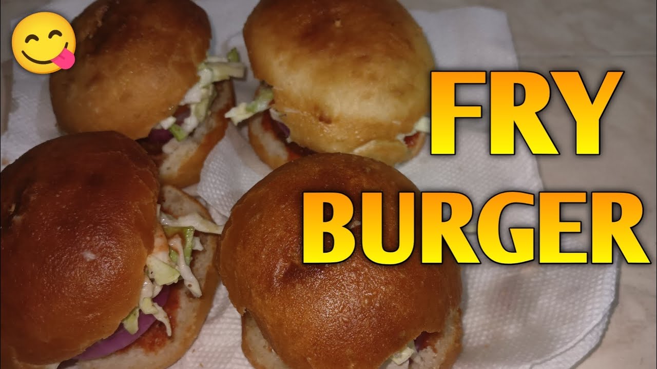 Home Made Fry Burger | 5 Min Instant Recipe | Veg Fry Burger 🍔 - YouTube