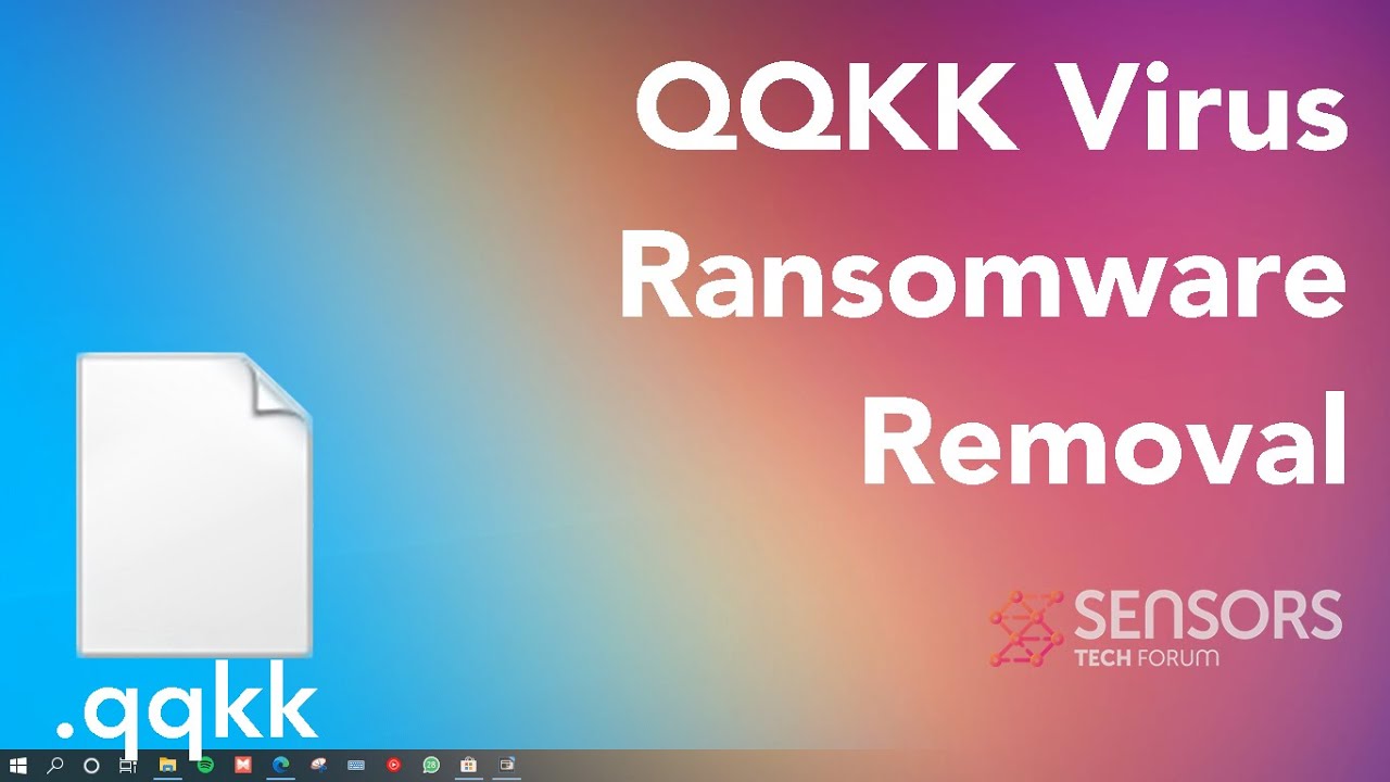 QQKK Virus [.qqkk Files] Remove + Decrypt Guide [Free] - YouTube