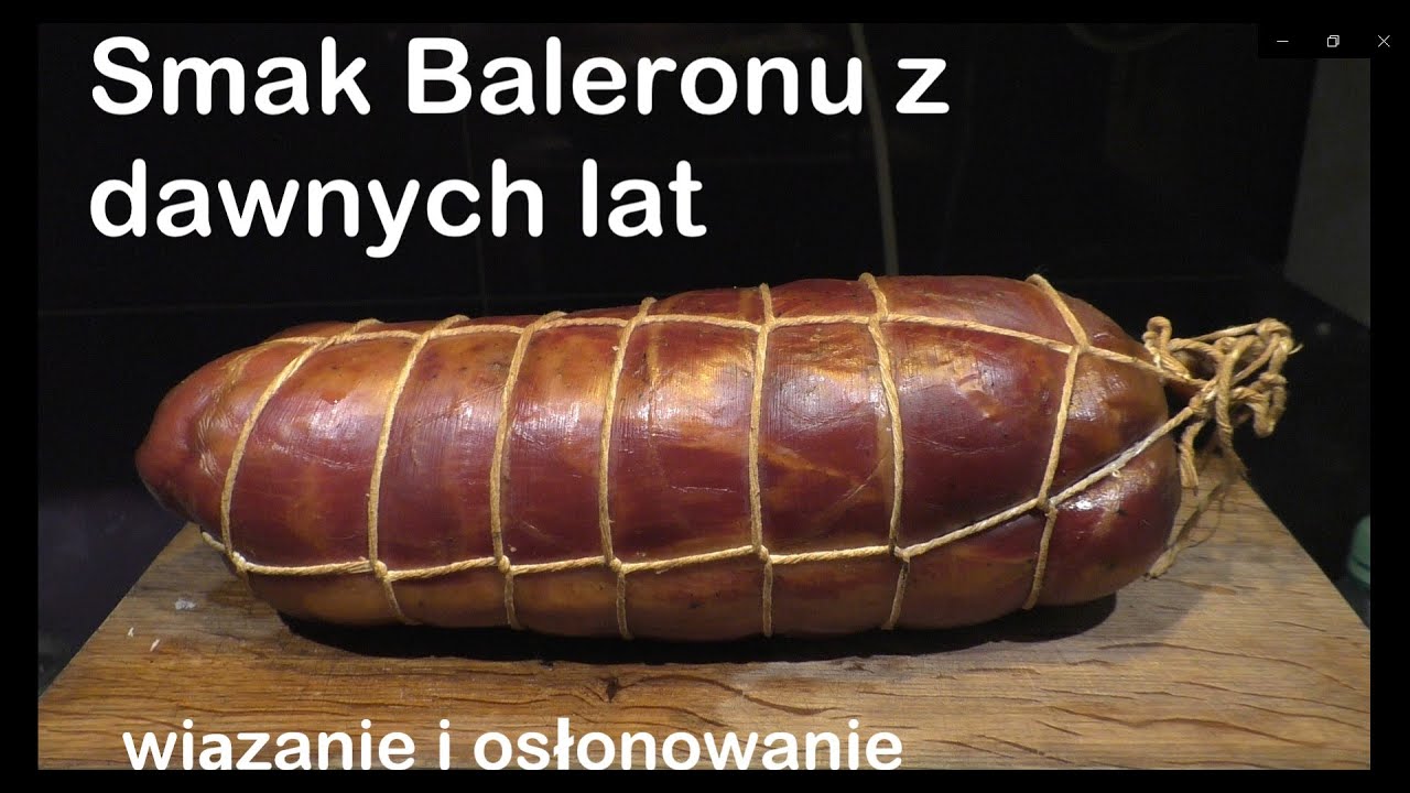 Jak wiązać baleron ( plus jego osłonka ) - YouTube