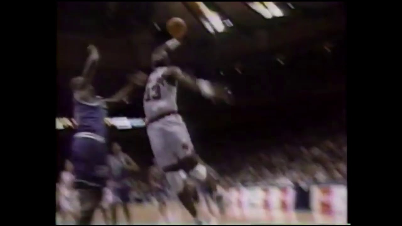 Isaiah "J.R." Rider Blocks Patrick Ewing's Dunk With Authority - YouTube