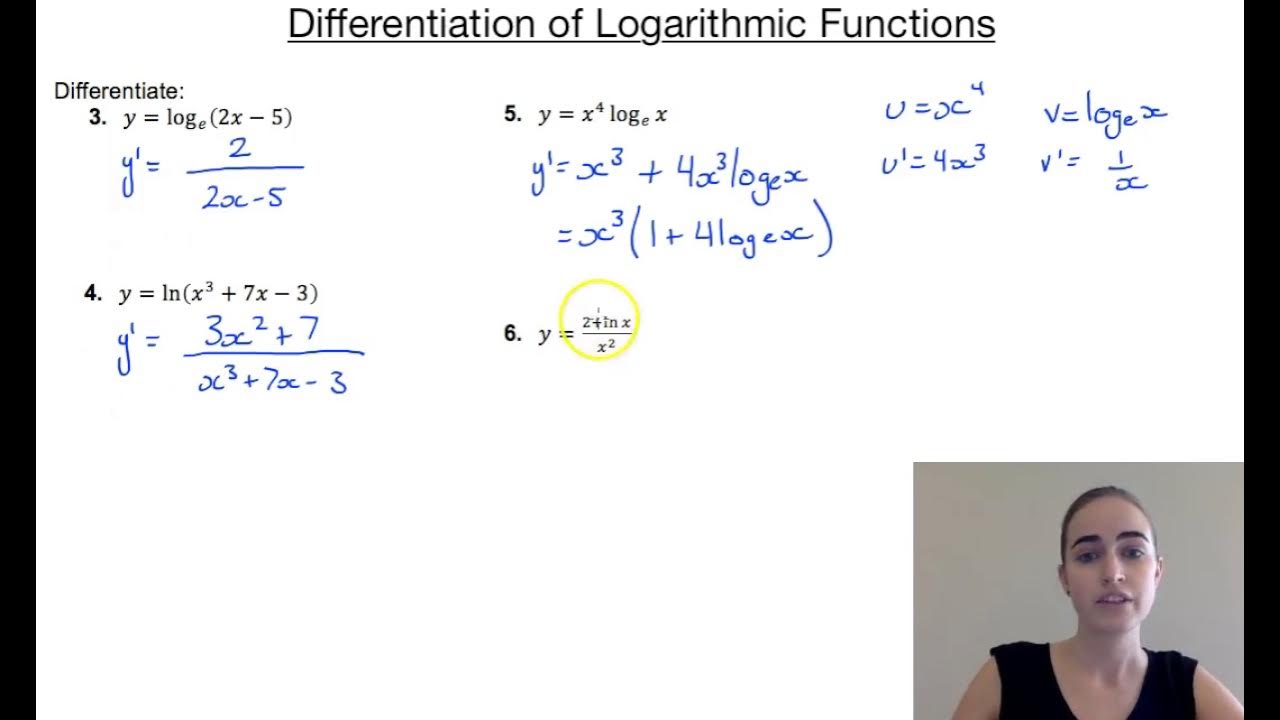 Differentiating Logarithmic Functions - YouTube