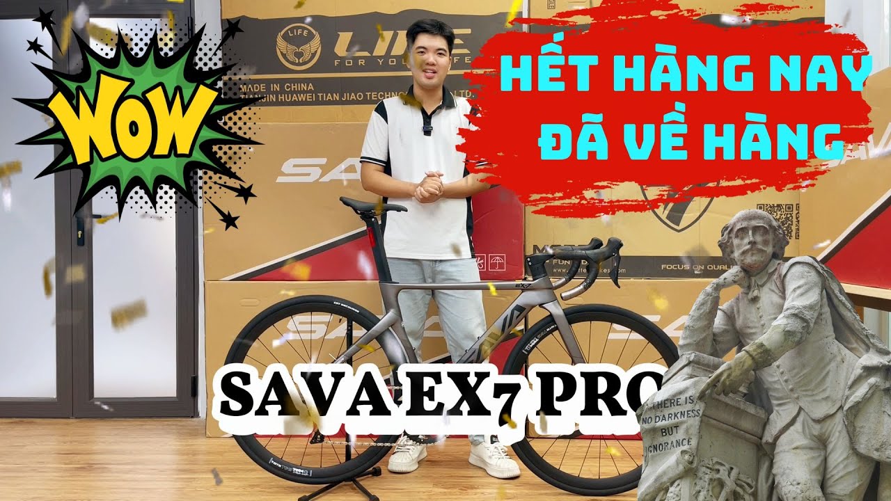 SIÊU PHẨM XE ĐẠP ĐUA BÙNG NỔ. SAVA EX7 PRO 0986 919 911 - YouTube