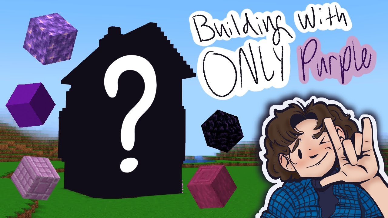 ONLY PURPLE blocks??! 1 color build challenge PART 1 - YouTube
