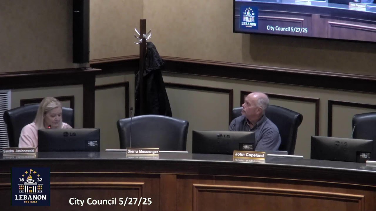 Lebanon, Indiana City Council Meeting 5/27/25 - YouTube