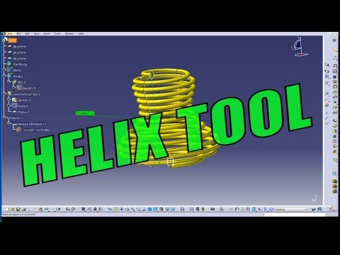 #46 - CATIA - Using the Helix Tool - YouTube