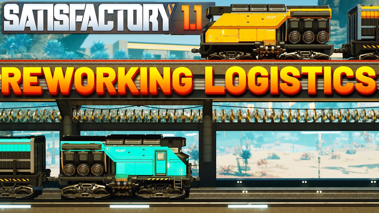 Reworking Logistics for The MEGAFACTORY Satisfactory 1.1 - YouTube
