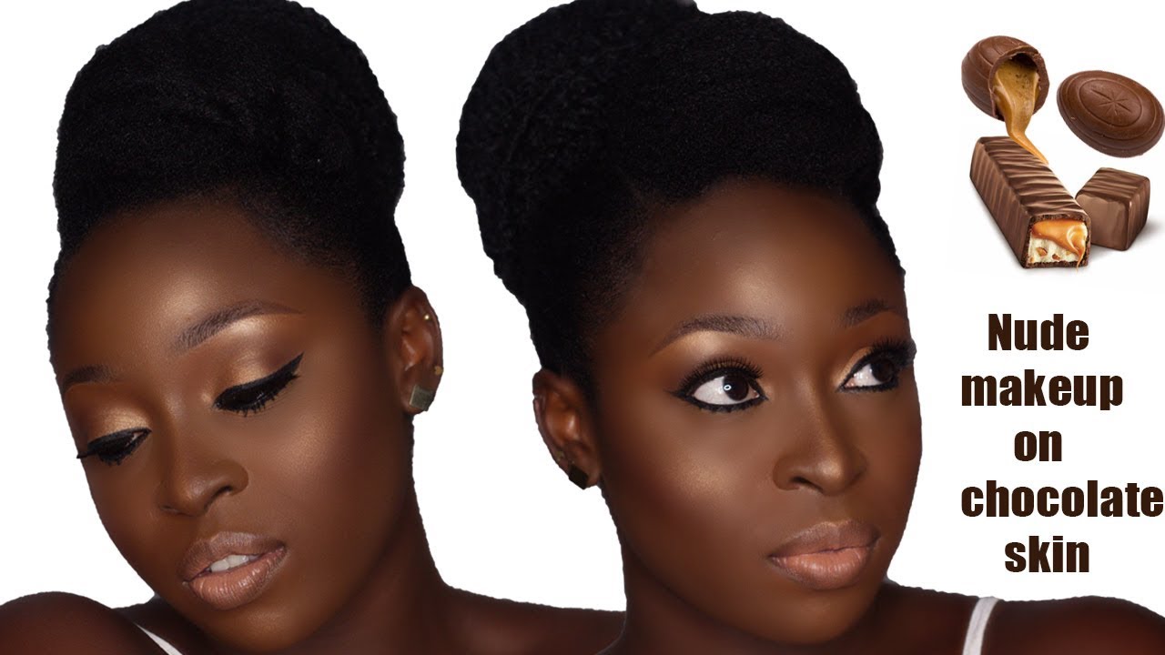 Nude Makeup For Dark Chocolate Skin 1 Minute Tutorial Youtube