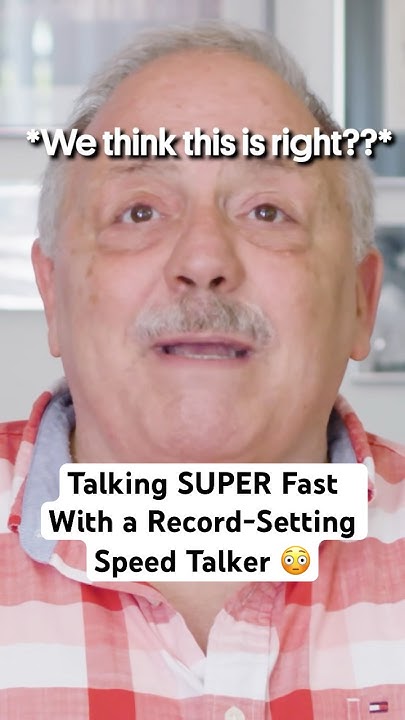 Talking SUPER FAST With a Record-Setting Speed Talker - YouTube