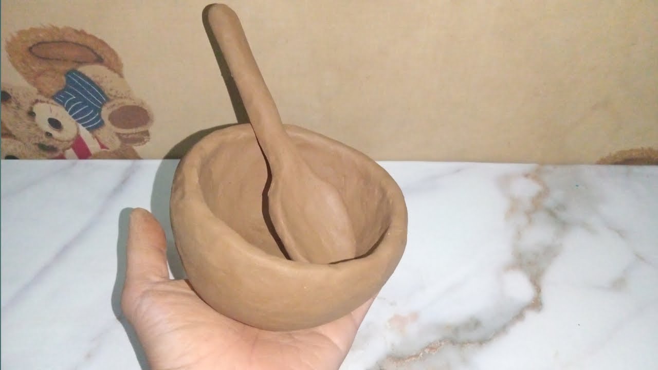 cara membuat kerajinan tangan dari tanah liat bentuk mangkok|prakarya ...