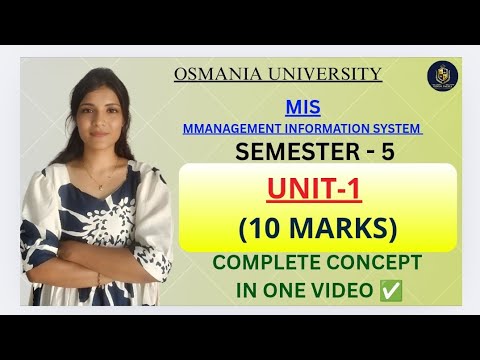 MIS | MANAGEMENT INFORMATION SYSTEM | UNIT-1 FULL EXPLAINATION || SEM-5 ...