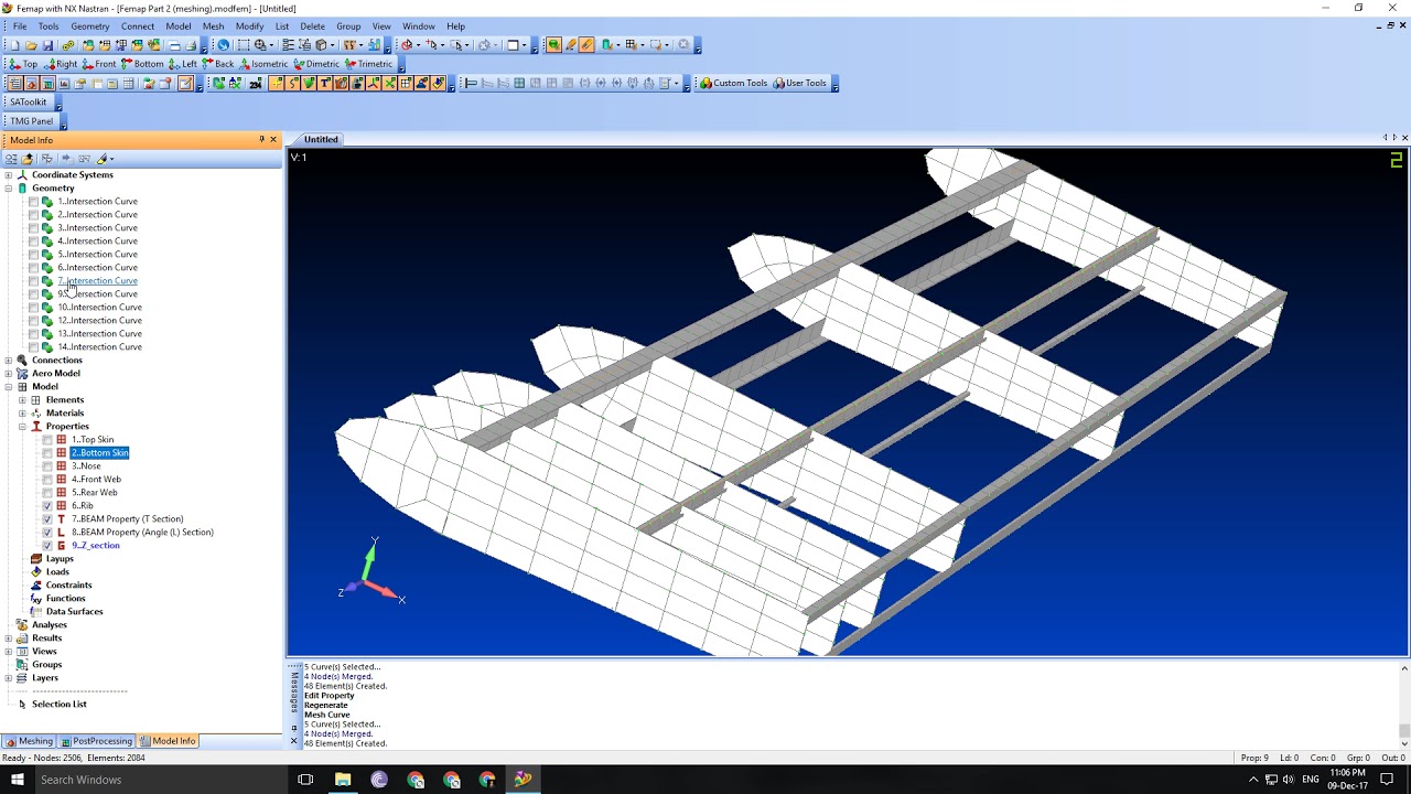 Femap Tutorial 6 - Wing | Part 3 Analysis - YouTube