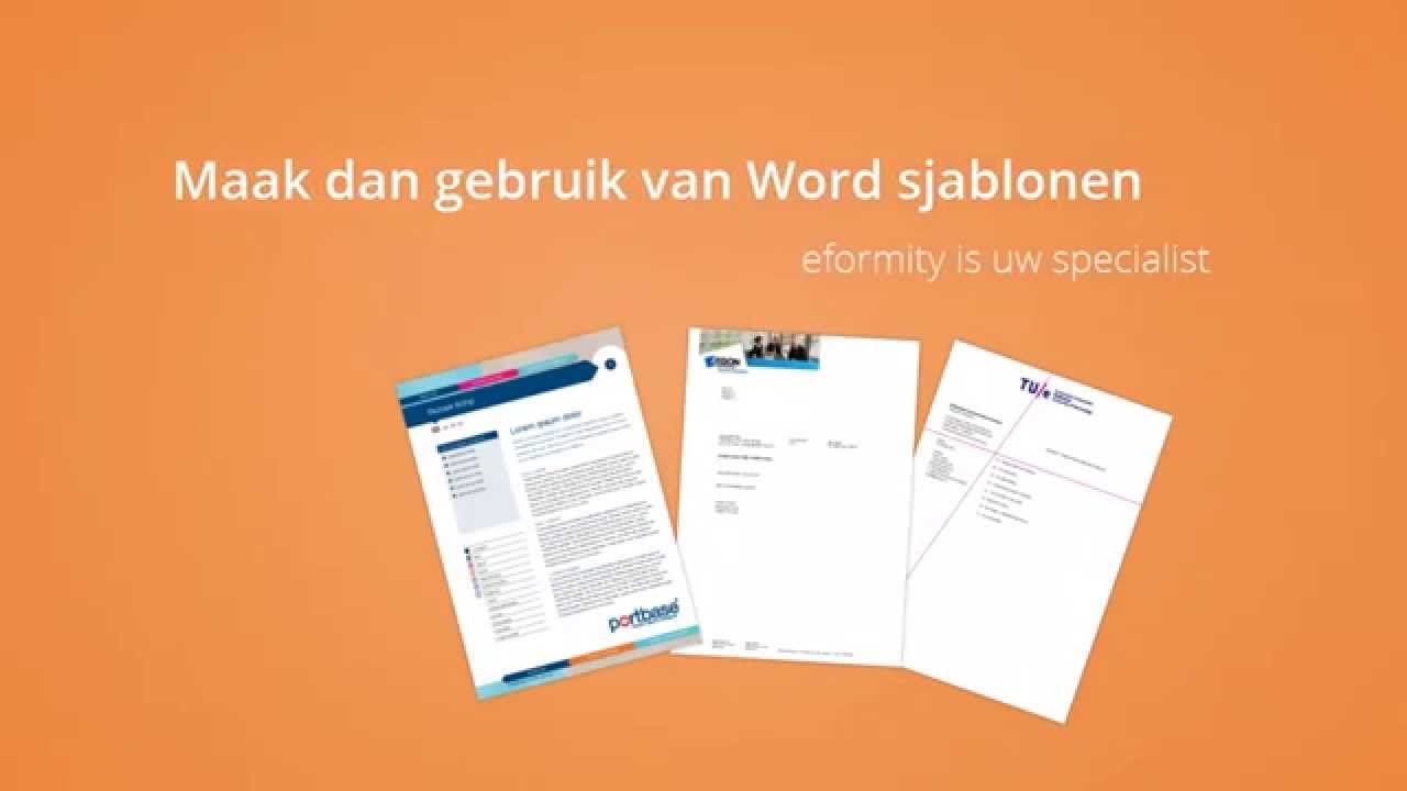 Word sjabloon volgens de juiste huisstijl laten maken | Word-sjabloon ...