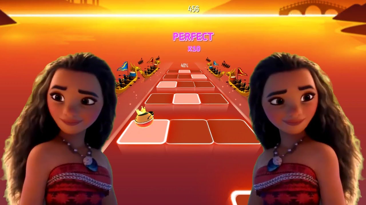 Moana How Far I’ll Go Song | Disney Princess | Tiles Hop EDM Rush ...