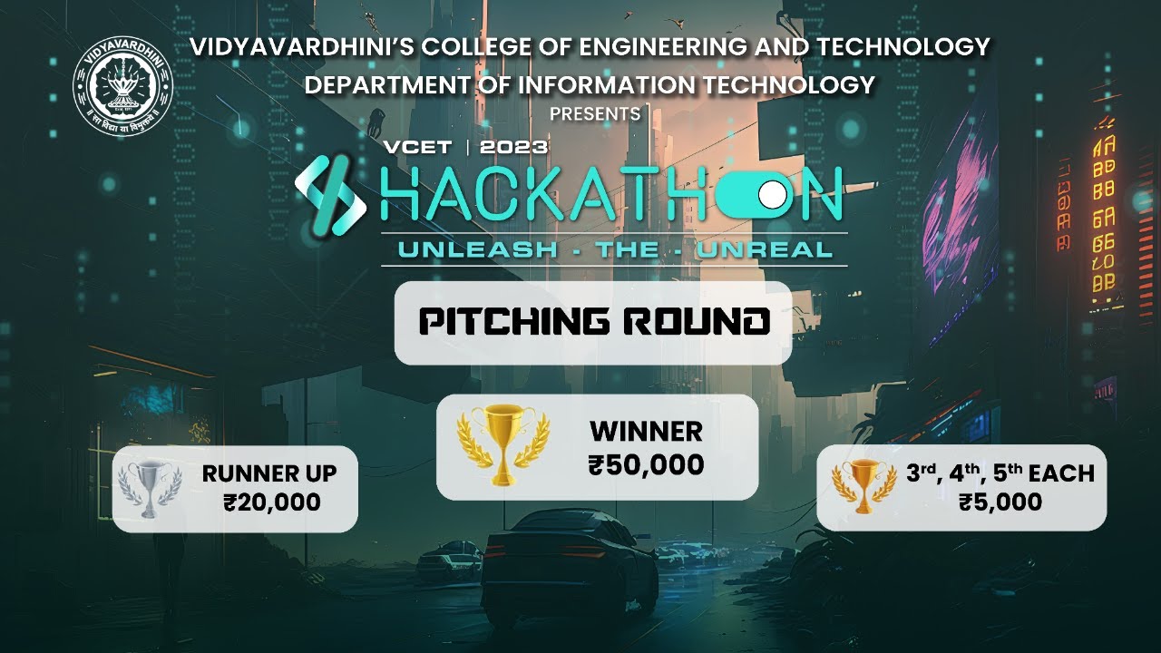 Pitching Round | VCET Hackathon 2023 - Unleash The Unreal - YouTube