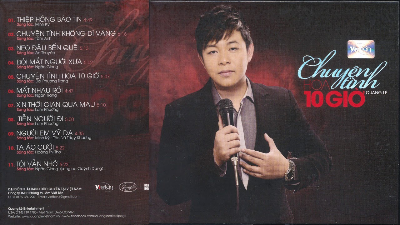Album Chuyện tình hoa mười giờ - Quang Lê CD gốc - YouTube