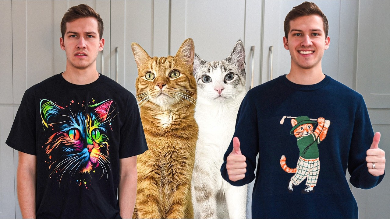 I made a cat themed clothing brand with my cats - YouTube