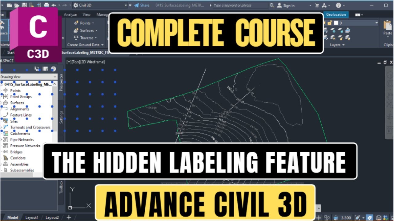4.15B How to Annotate Surface Contours by Labelling | Use Contour Label ...