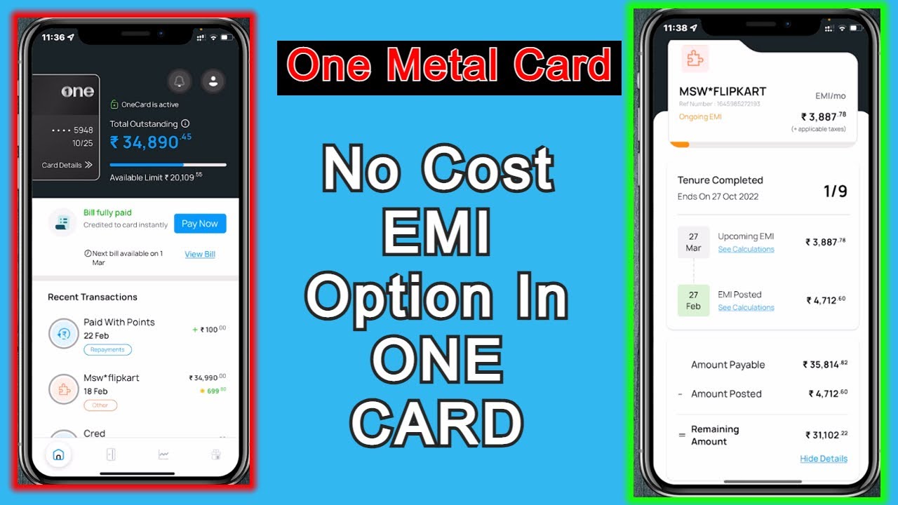 💥Onecard Credit Card No Cost EMI & EMI Charges || Covert to No Cost EMI ...