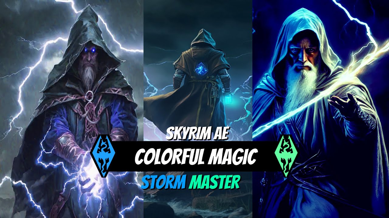 Skyrim AE - (Colorful Magic) Storm Master | Boss Battle (Greywater ...