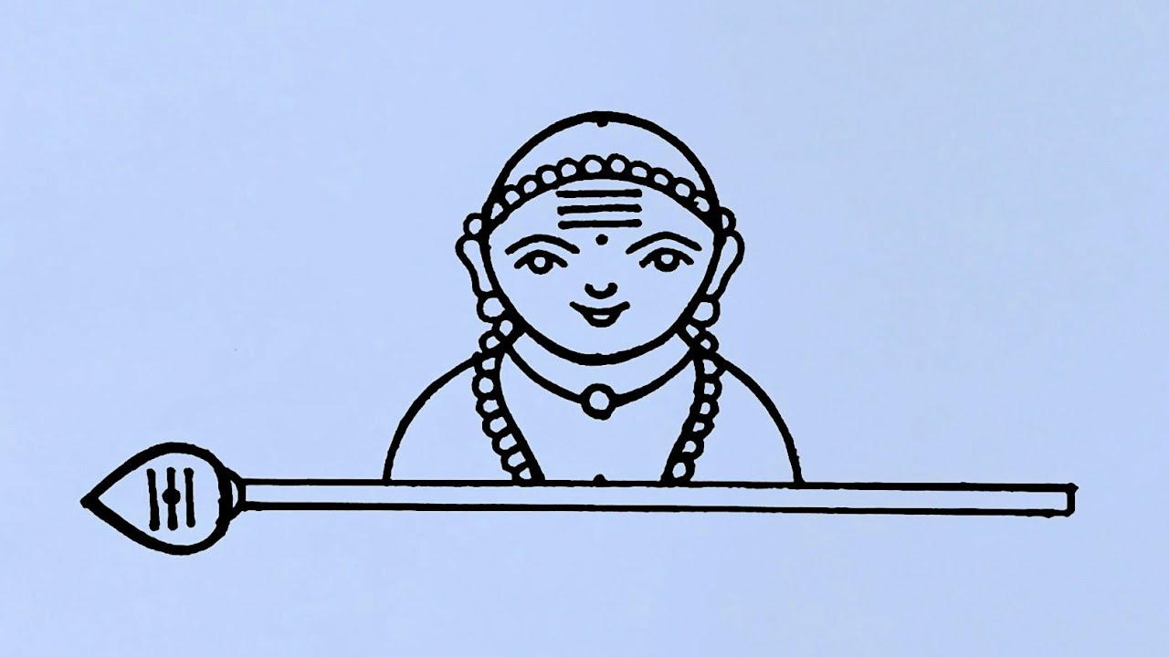 How to draw a Lord Murugan from dots easy // Easy Lord Subramanya Swamy ...