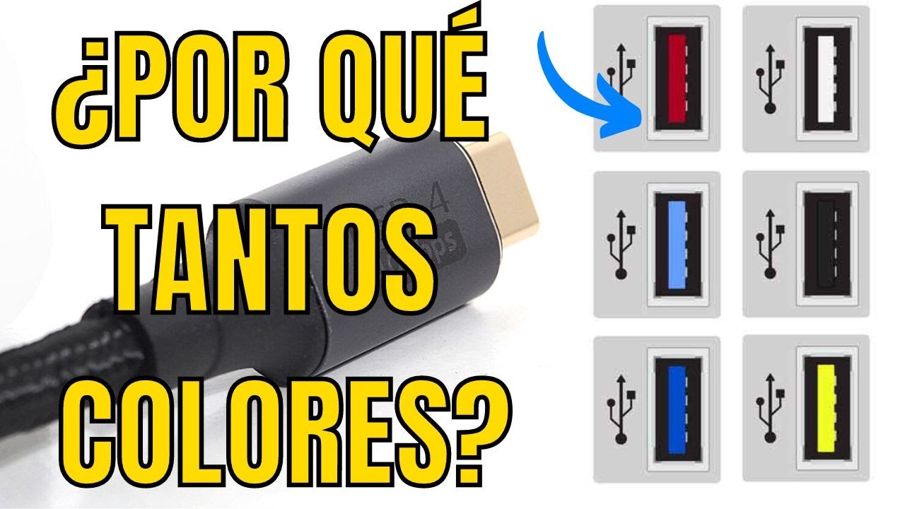 ¿Qué SIGNIFICAN los COLORES en los PUERTOS USB? - YouTube