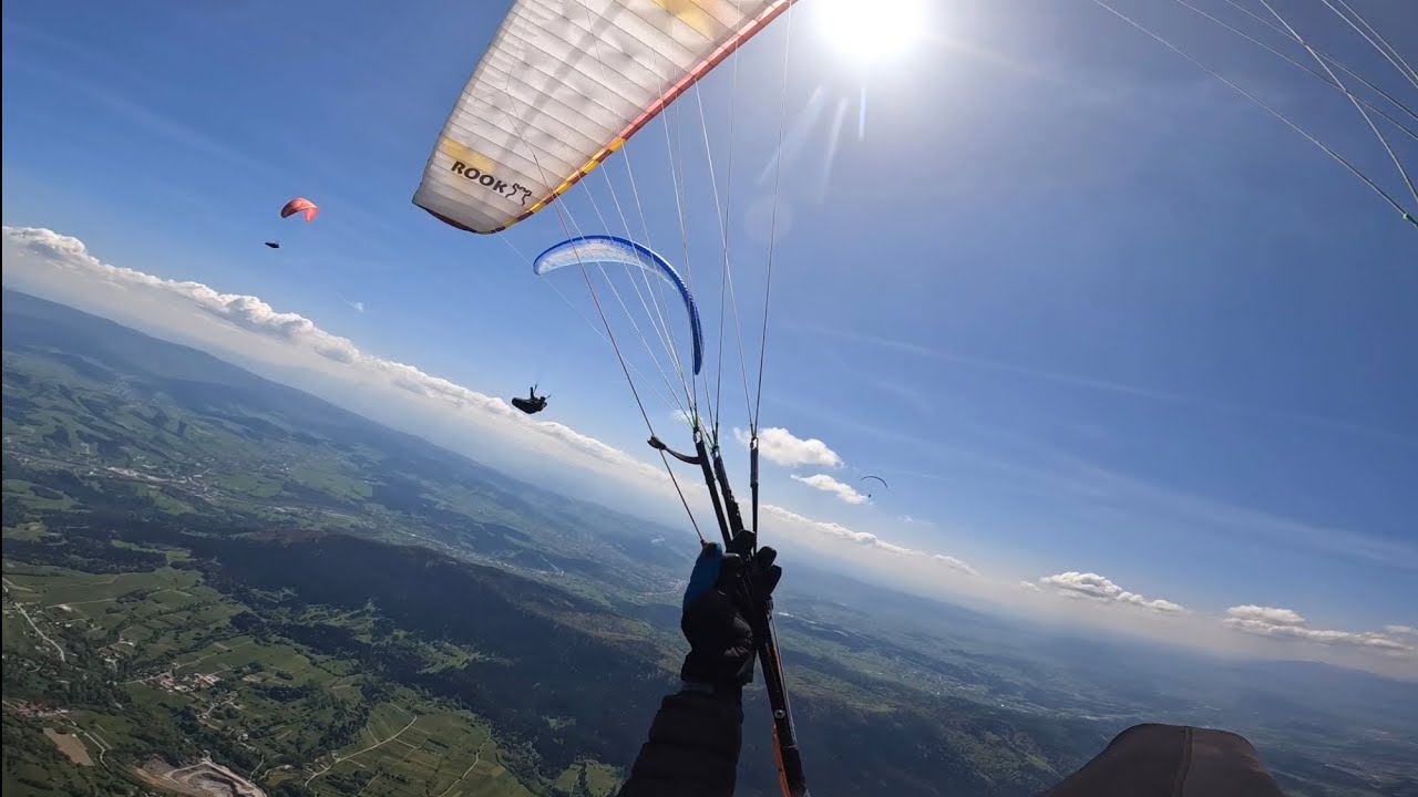 Playing with little clouds Spring Sczebel xc paragliding - YouTube