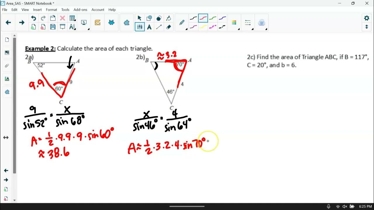 Area of Oblique Triangles - YouTube