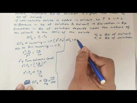 Elevation in boiling point(Ebullioscopy) |Colligative property|Solution ...