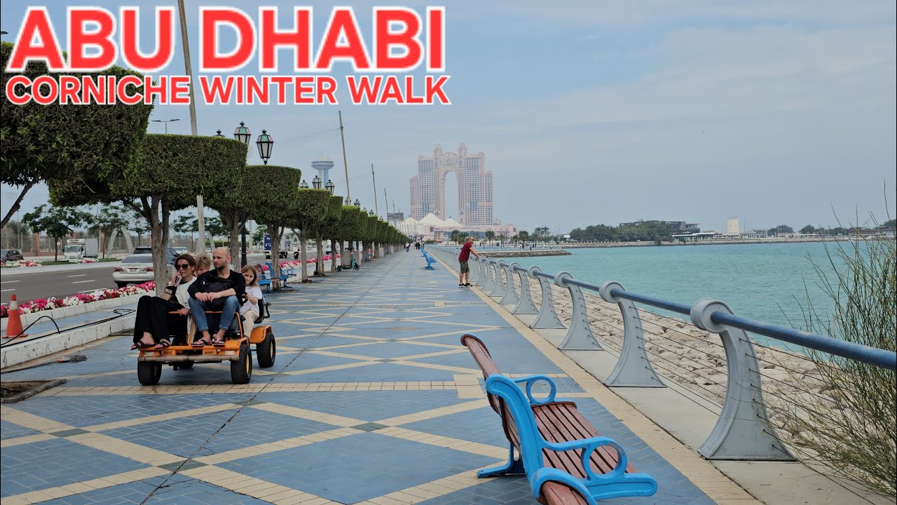 ABU DHABI WALK TOUR: Amazing Corniche Boardwalk, Cycling Track ...