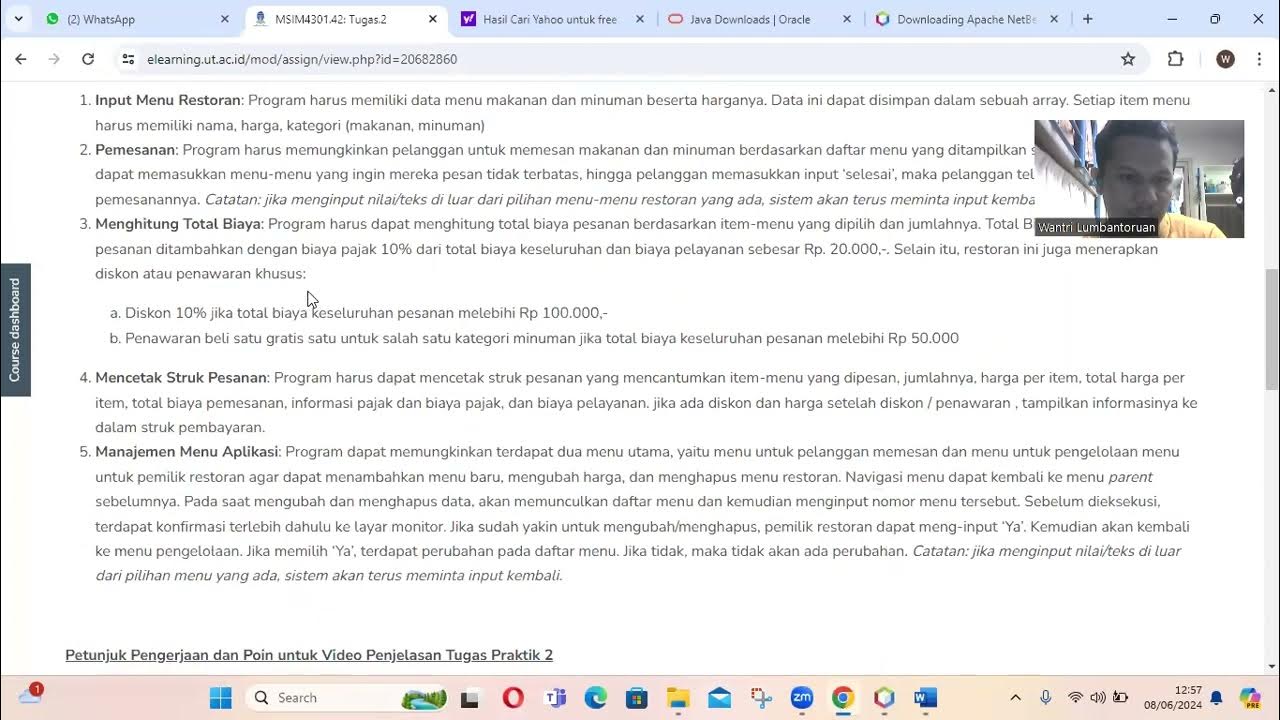 TUGAS 2 TUTON MSIM4301 PEMROGRAMAN BERBASIS DEKSTOP - YouTube