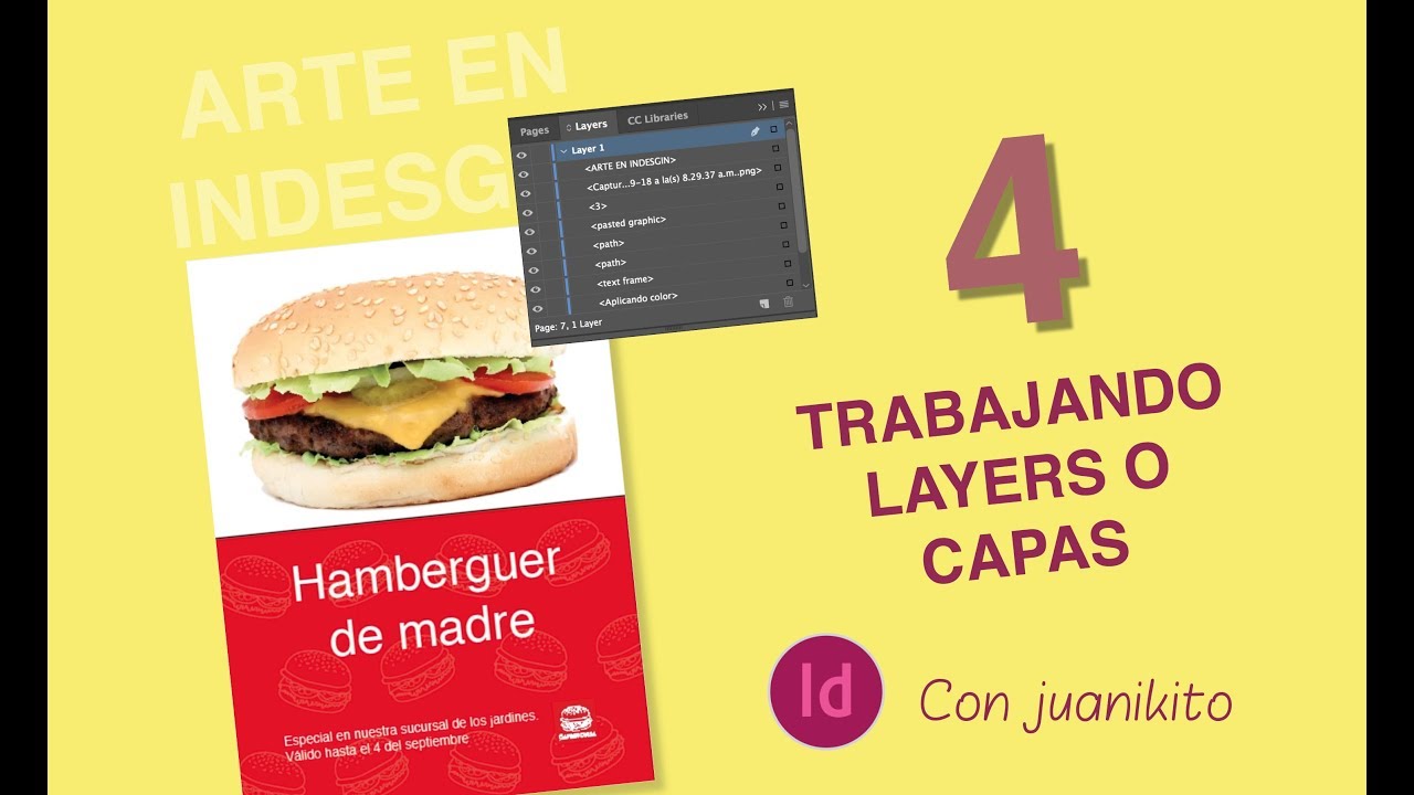 Layers o capas en un arte Indesign - YouTube