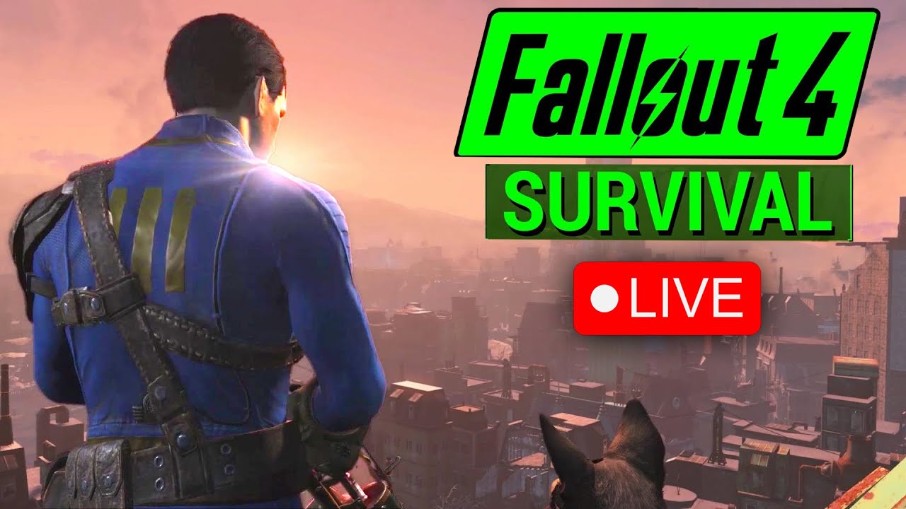 Fallout 4 Survival Live Gameplay - Come Watch this MAN! - YouTube