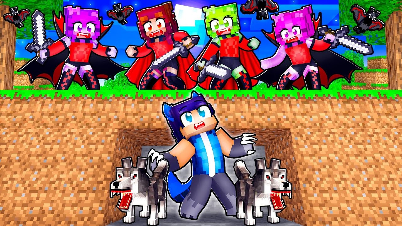 VAMPIRE HUNTERS vs WEREWOLF SPEEDRUNNER In Minecraft! - YouTube