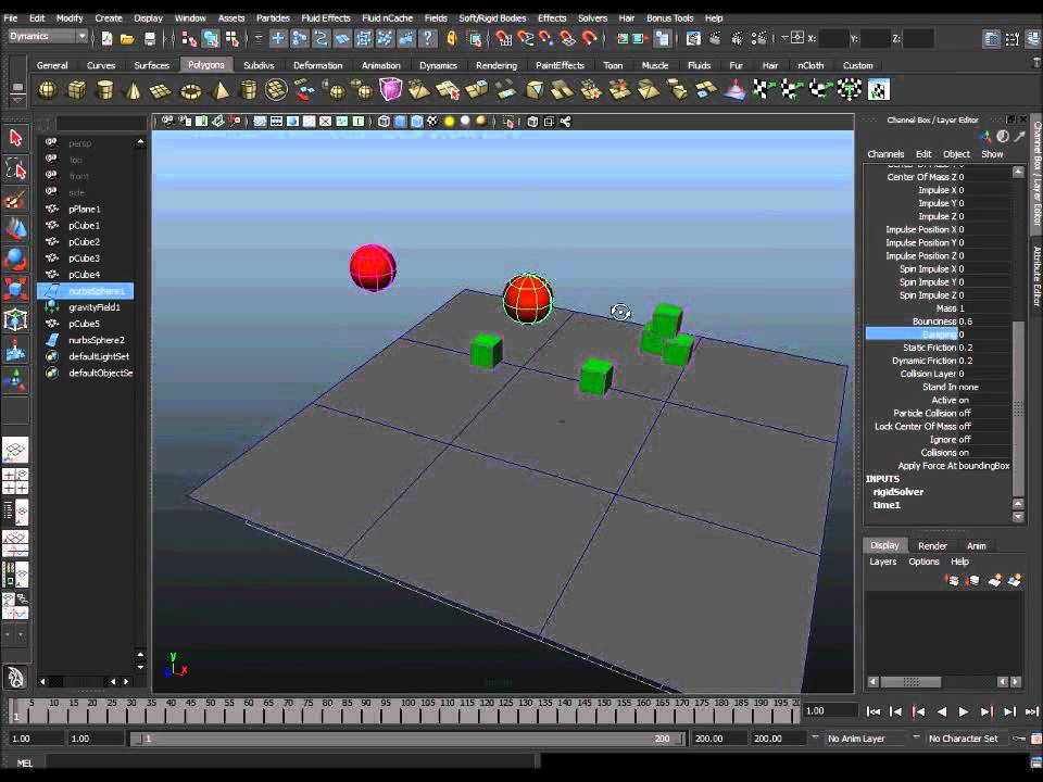 Dinamiche 1 - I Rigid Body 3/4 - Tutorial Maya by Candela3D - YouTube
