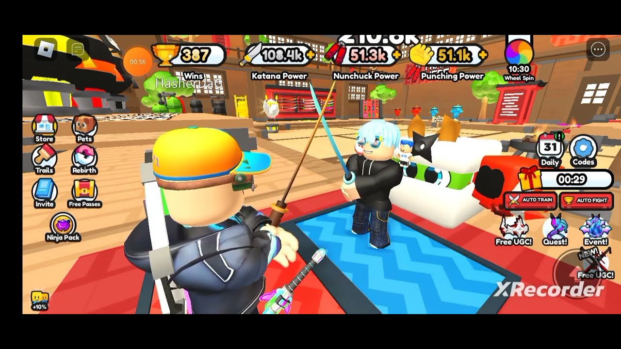 My 1ST REBIRTH In Ninja Fighting Simulator!(ft. @PixelPalPlayz - YouTube