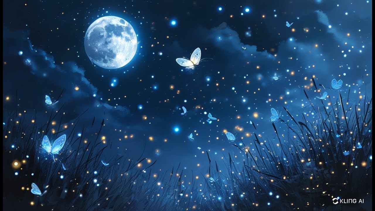 Relaxing Sleep Music and Night Nature Sounds | Soft Crickets, Beautiful ...