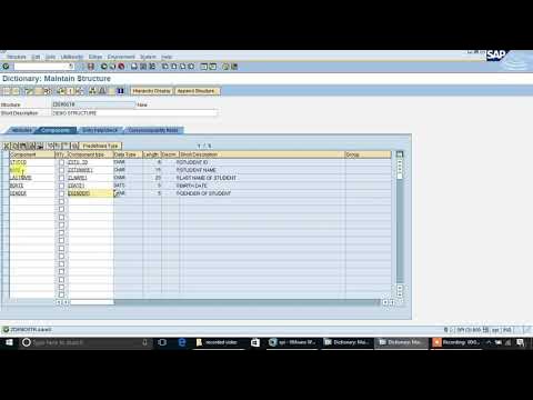 13 SAP ABAP How to create structure in SAP Dictionary SE11 - YouTube