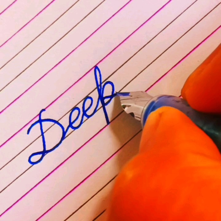 "Deepak" ️😍 Beautiful name in Cursive writing #cursive #calligraphy # ...