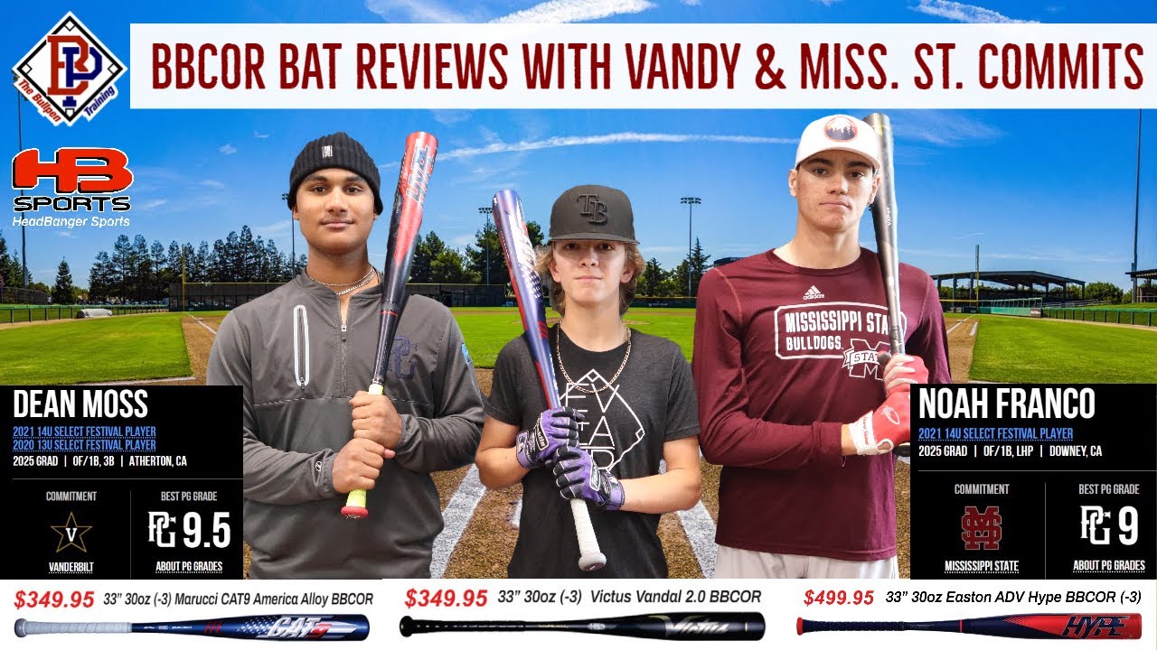 Insane BBCOR Bat Reviews with D1 Commits Dean Moss (Vandy) & Noah ...