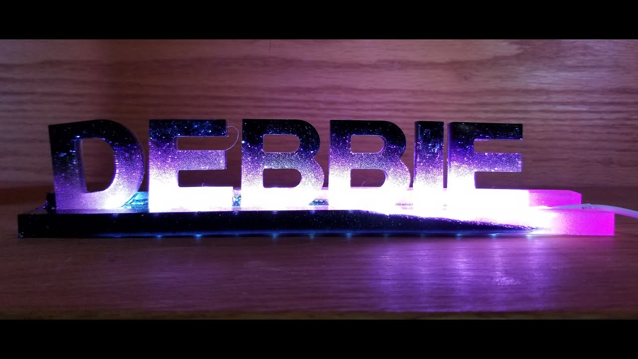 [16] Resin Name Lamp-Customizable - YouTube