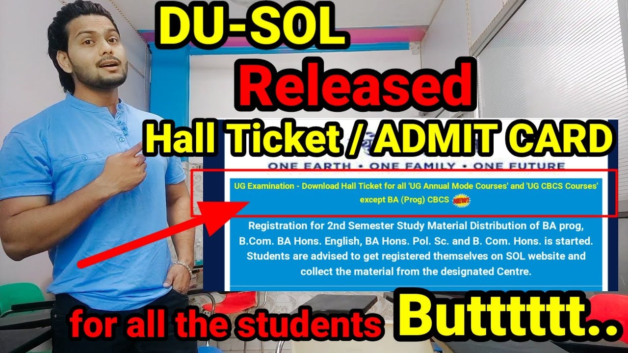 ADMIT CARD RELEASED DU-SOL MAY-JUNE EXAMINATION 2023 | SOL SERVER ...