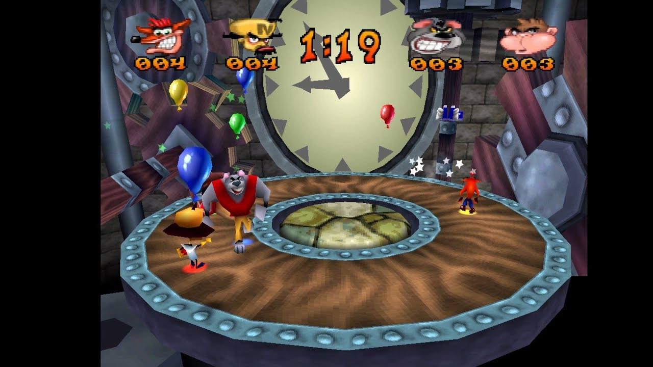 Crash Bash - Niveau 22 : Ring Ding (Défi Trophée) - YouTube