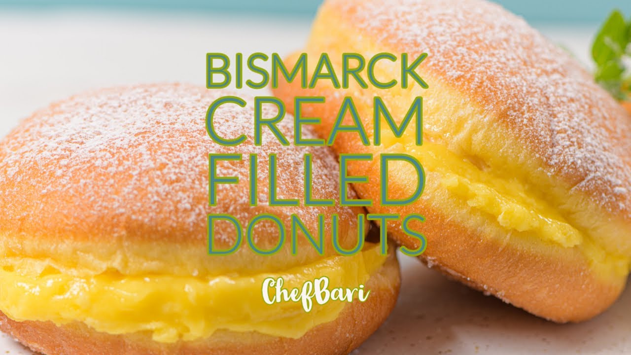 Chef Bari's Bismarck Donuts: Homemade Creamy Goodness! #bismarck # ...
