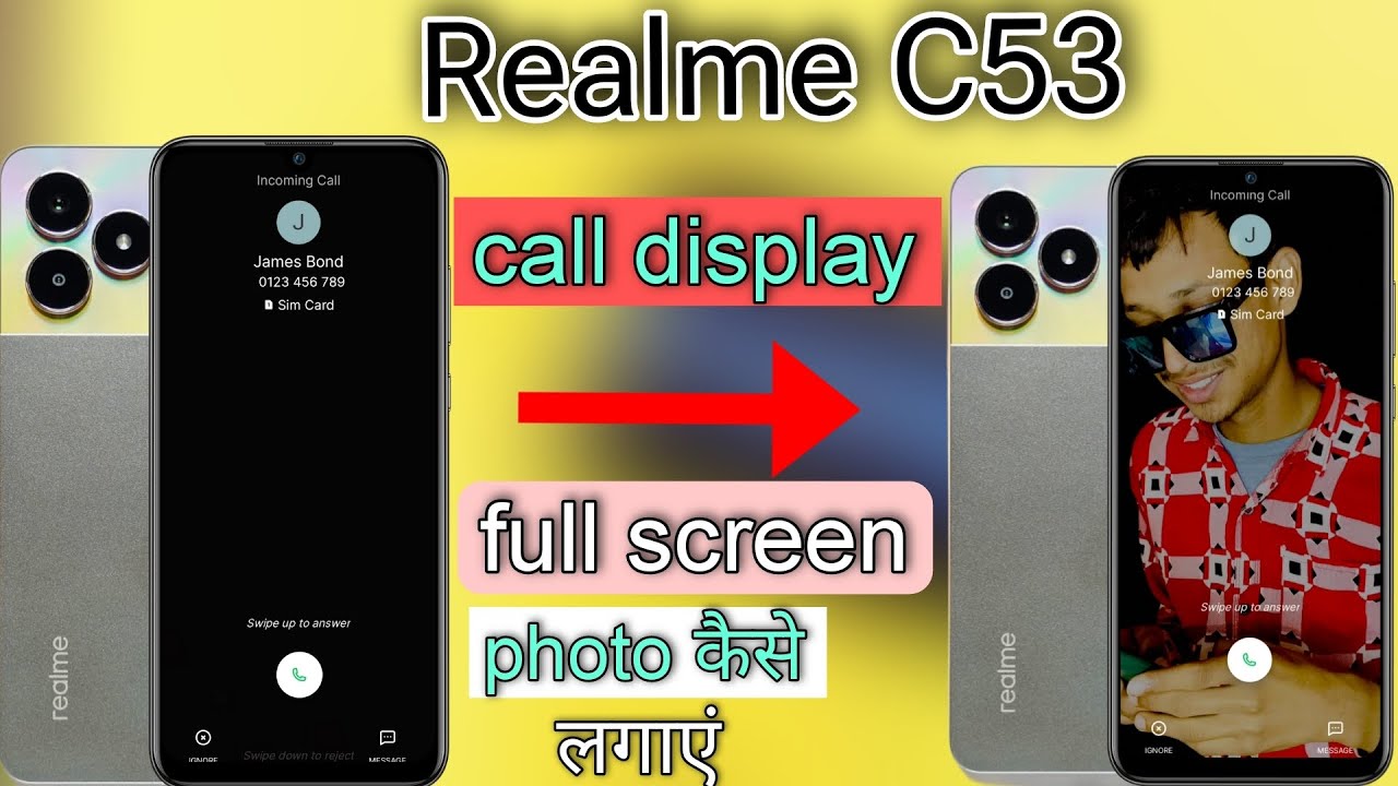 realme C53 call display full screen photo kaise lagaye|| realme C53 ...