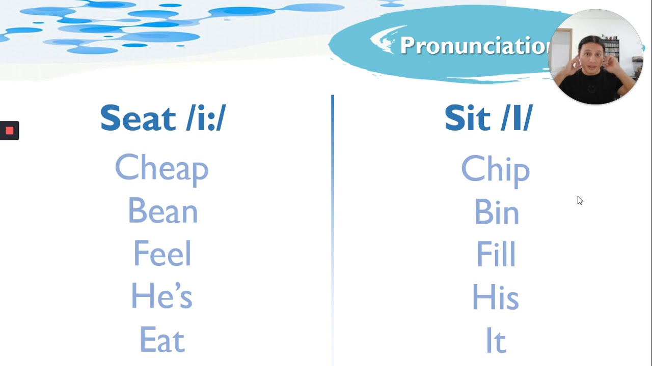 Pronunciation Tip 1 Seat / i / - Sit / I / - YouTube