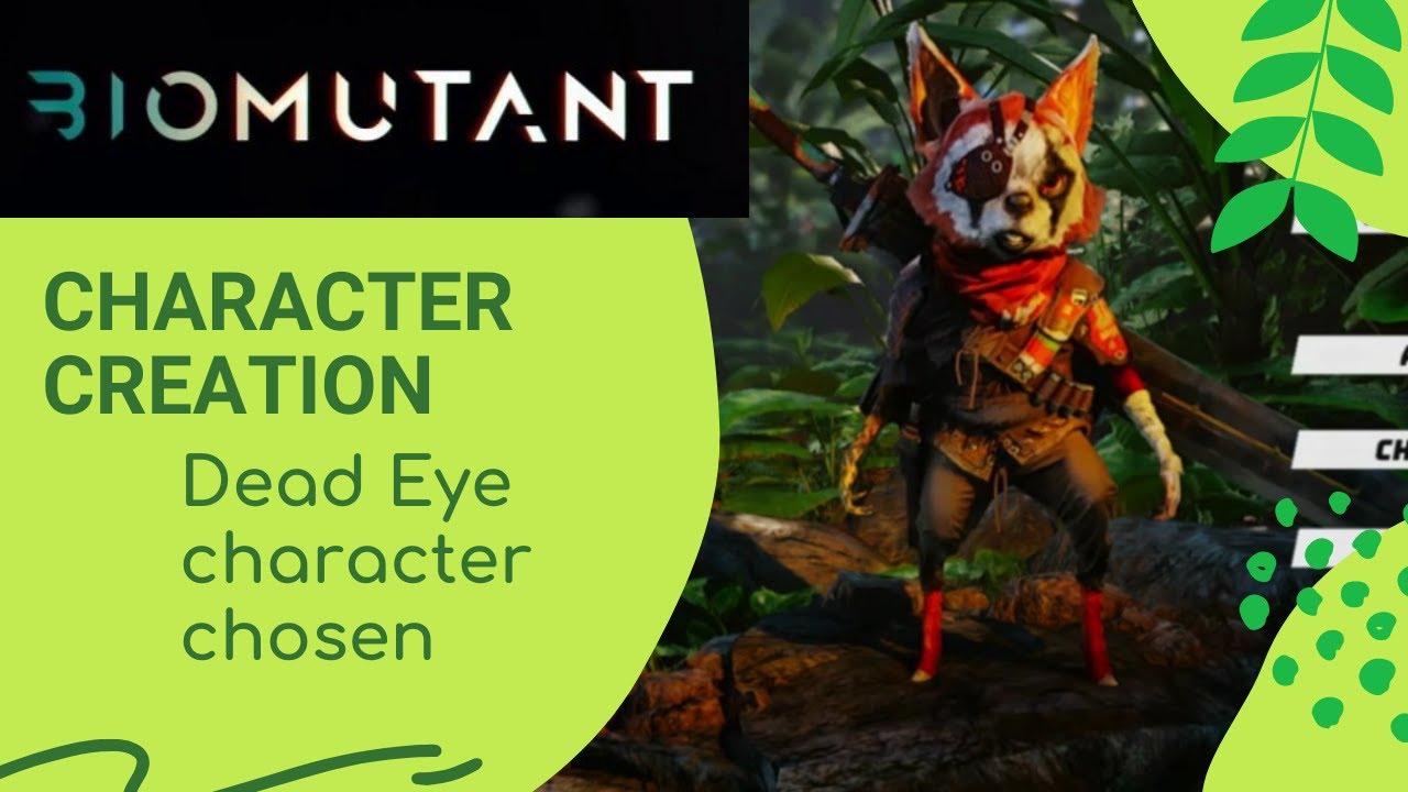 Biomutant Character creation | Character Dead Eye chosen - YouTube