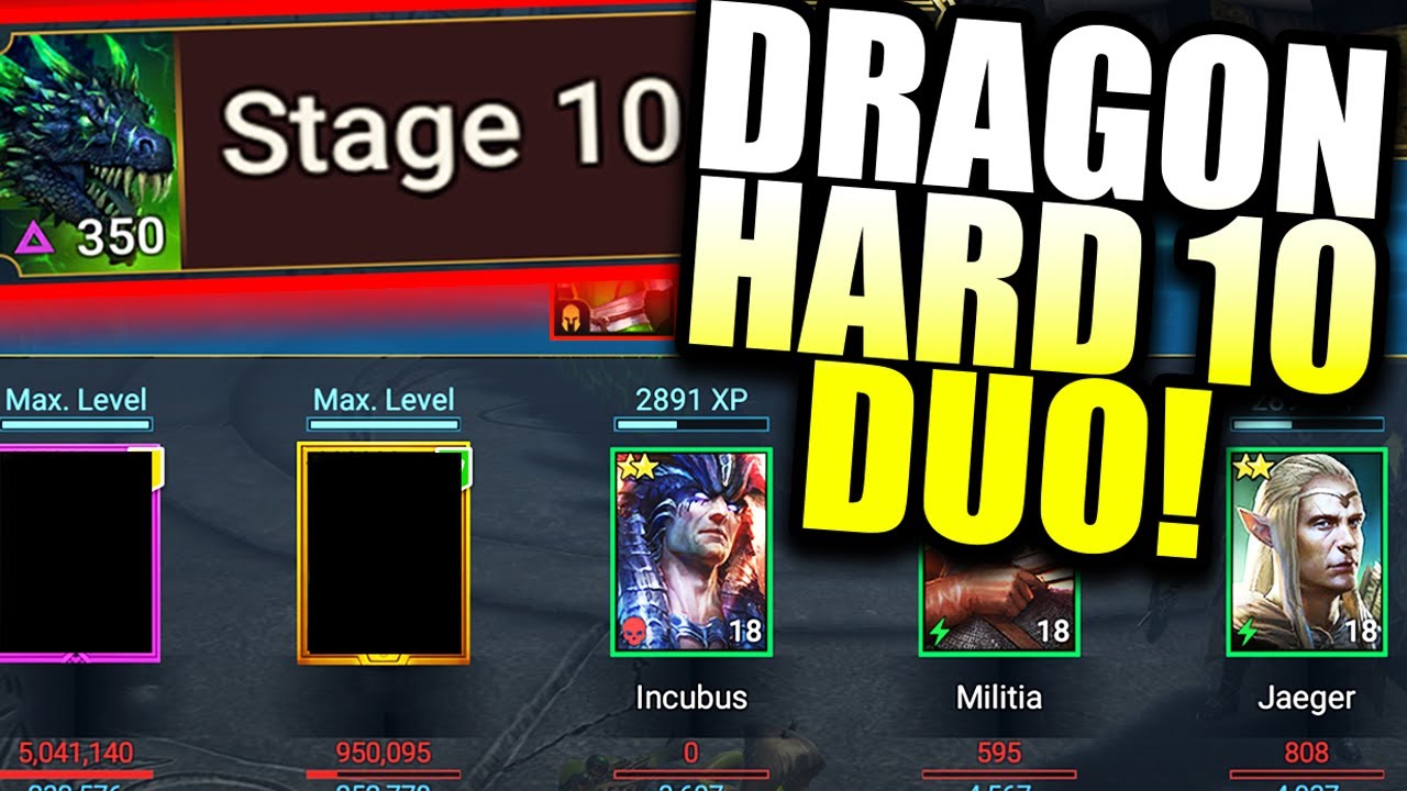 2 Champs KILL HARD MODE Dragon 10 FAST! | Raid: Shadow Legends [Test ...