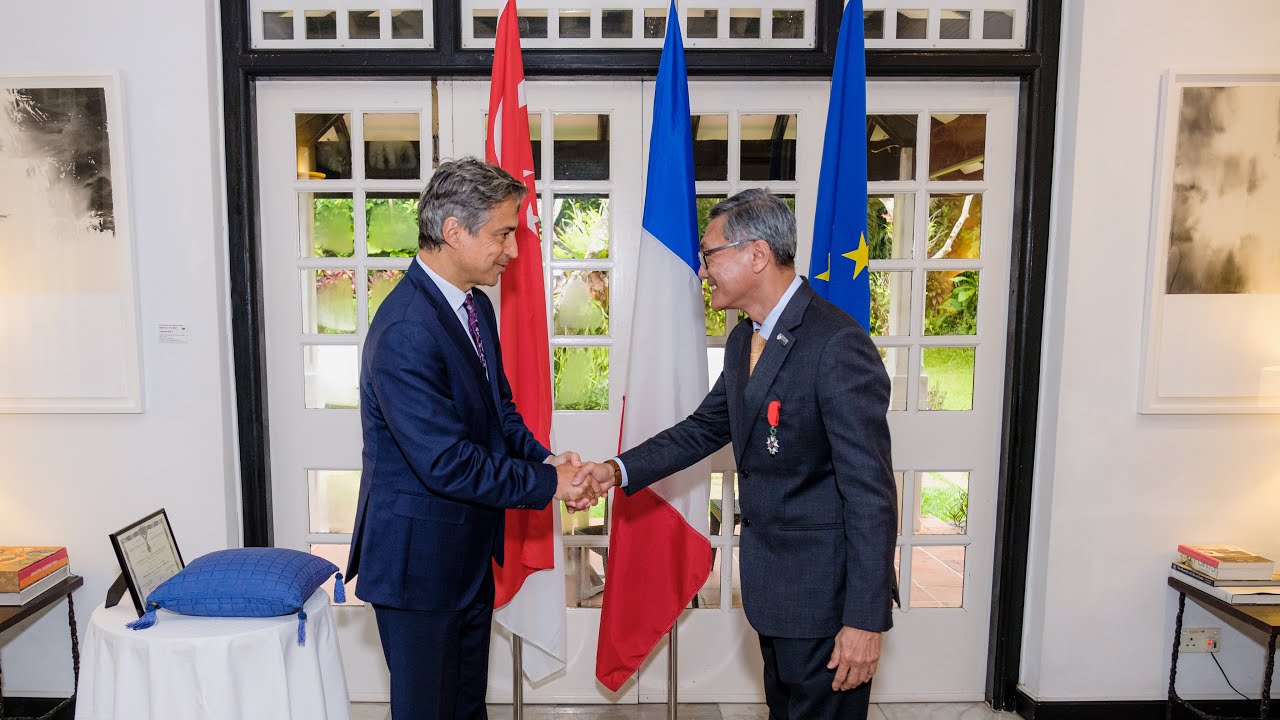 NUS President Prof Tan Eng Chye conferred Knight of the French Order of ...