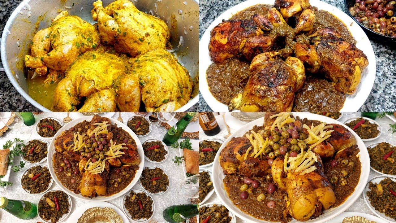 دجاج محمر بدغميرة الأعراس بطريقة سهلة وناجحة/djaj mhamar - YouTube
